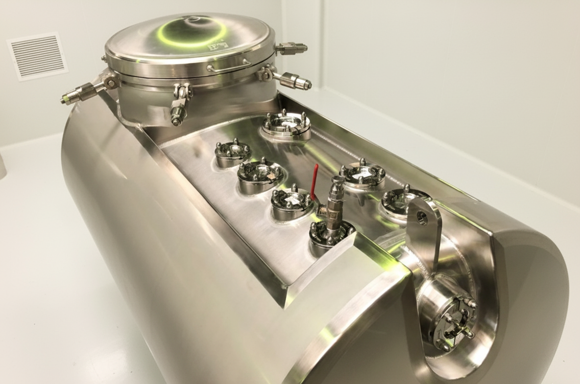 Stainless steel kill tank for pharmaceutical neutralization