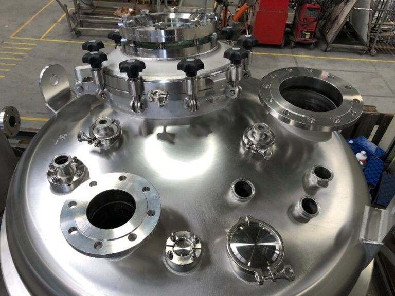 Stainless steel preparation vessel for pharma production